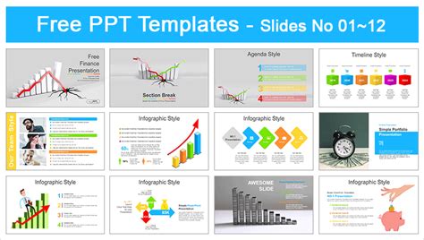 Financial Chart Red Arrow PowerPoint Templates PPT Pro