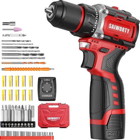Cordless Drill Driver Kit 12v Electric Power Drill Set
