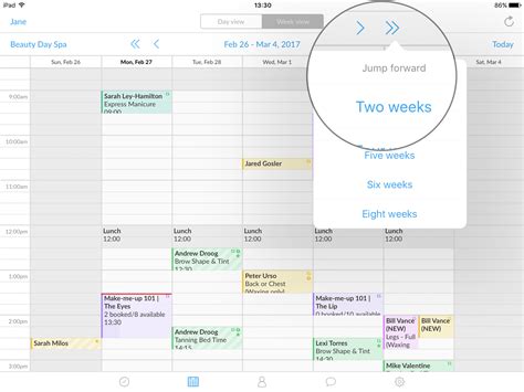 Using The Calendar In The IOS App Timely
