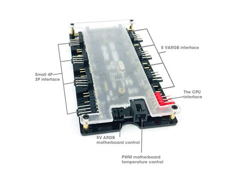 Hub Argb Pwm Hub Argb de 8 Vias 5V 3 Pinos e Ventilador de Refrigeração de 8 Vias 4 Pinos Hub