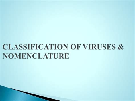 Classification Of Viruses Pptx