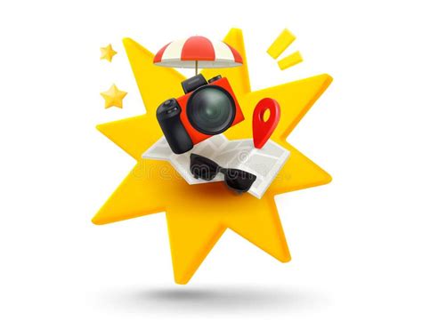 Summer Travel Concept With Explosion Effect 3d Vector Mobile Application Icon With Notification