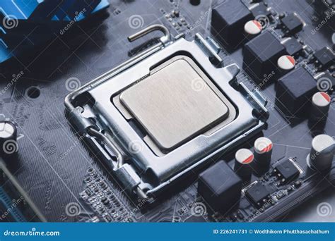 CPU Processor Chip In Socket Stock Image Image Of Assembly Chip 226241731