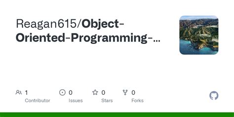 Github Reagan615object Oriented Programming Fundamentals
