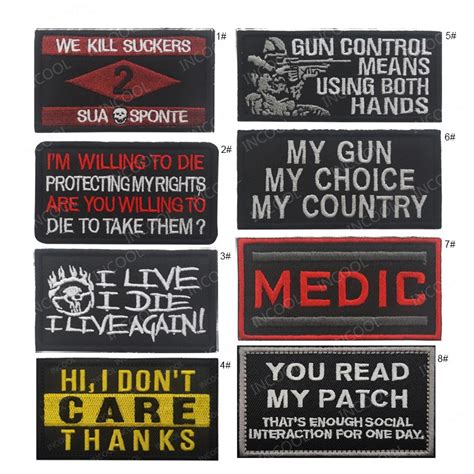 Funny Saying Slogan Words Embroidery Patch Tactical Military Appliqued