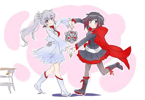 Ruby Rose Weiss Schnee And Aperture Science Weighted Companion Cube