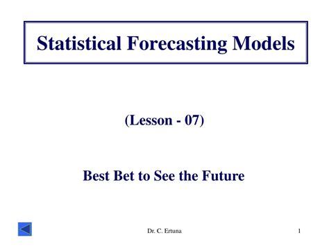 Ppt Statistical Forecasting Models Powerpoint Presentation Free Download Id 9100318