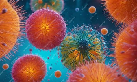 Premium Photo Close Up Of Colorful Cell Division Under Microscope