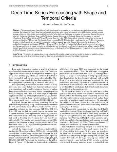 PDF Deep Time Series Forecasting With Shape And Temporal Criteria