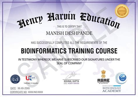 Bioinformatics Course Certification Henry Harvin®️