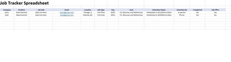 Editable Interview Planner Job Tracker Job Application Tracker Job Interview Planner Job