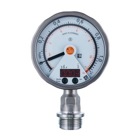 Ifm Pg2744 Flush Mounted Pressure Sensor With Analogue Display Pg2744 Pressure Sensor And