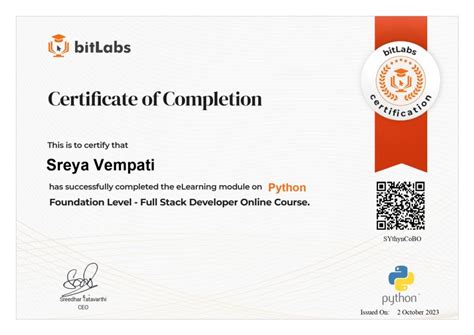 Sreya Vempati On Linkedin Python Bitlabs Fullstackdeveloper