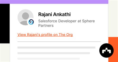 Rajani Ankathi Salesforce Developer At Sphere Partners The Org