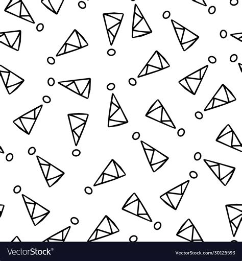 Exclamation Mark Seamless Pattern On White Vector Image