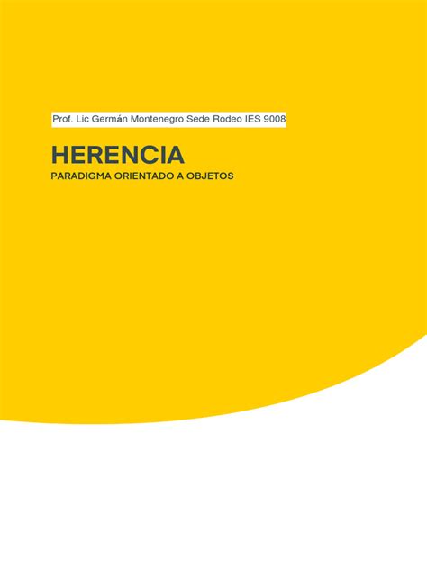 Teoria Herencia Ies9008 Pdf Herencia Programación Orientada A