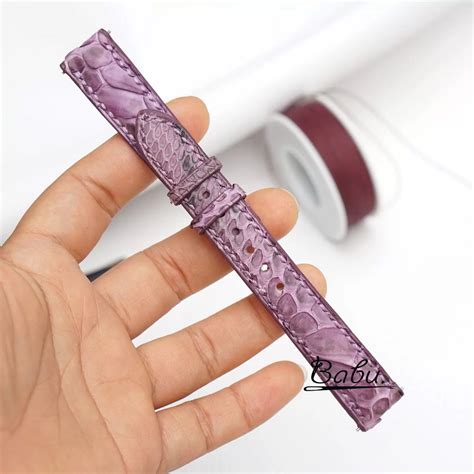 Quick Release Python Leather Watch Strap Custom Watch Band Python Skin Sw301