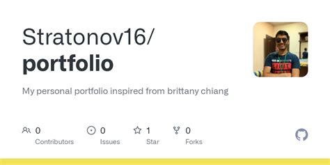 GitHub Stratonov Portfolio My Personal Portfolio Inspired From Brittany Chiang