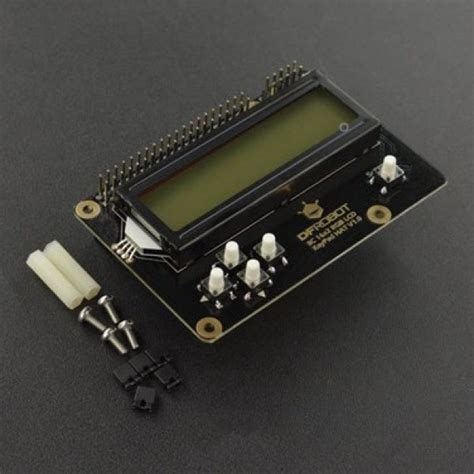 Dfrobot I C X Rgb Lcd Keypad Hat Met Rgb Backlight Voor Raspberry Pi Dfrobot Dfr