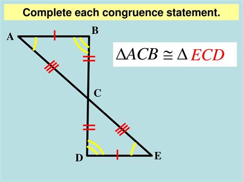 Ppt Complete Each Congruence Statement Powerpoint Presentation Free