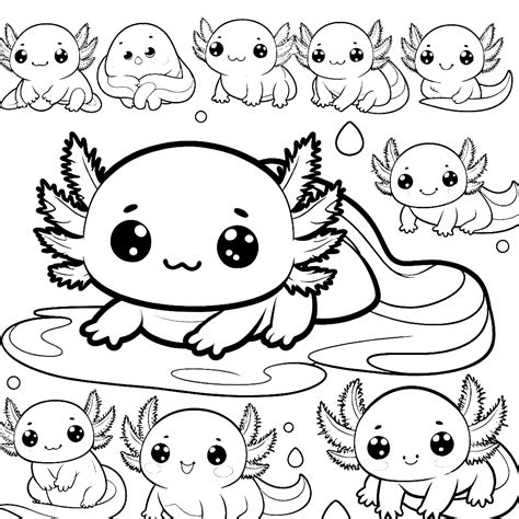 Axolotl Coloring Pages Picstank