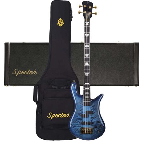 Spector Euro 4 Lt Bass Guitar Blue Fade Gloss Spector Ns Hardshell