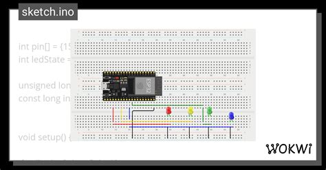 Prj8 Led Control Millis Wokwi Esp32 Stm32 Arduino Simulator