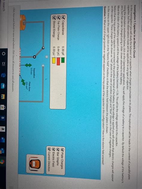 Investigation Capacitor In An Electric Circuit In Chegg Com
