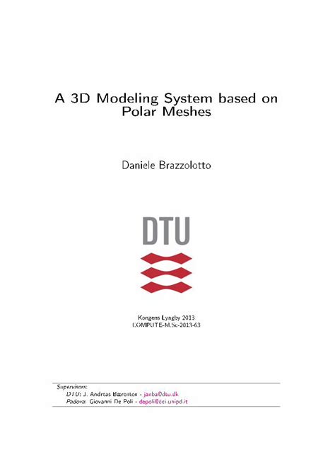 Pdf A 3d Modeling System Based On Polar Meshestesicabunipdit442581brazzolottodanieleit