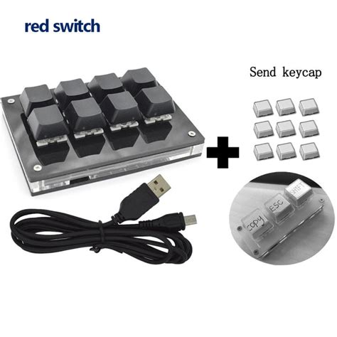 Portable Mini 8 Keys Keypad DIY Shortcut Keyboard Function Keyboard Programmable Mechanical