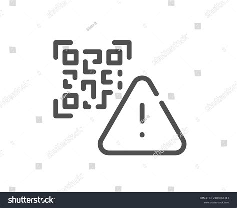 Qr Code Line Icon Scan Barcode Stock Vector Royalty Free Shutterstock