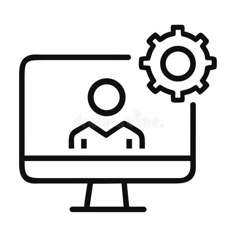 admin icon computer settings system stock illustration illustration