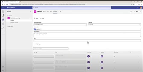 Create A Template In Microsoft Teams Checklist App By Teamswork