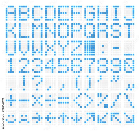 Led Dot Matrix Panel Letters Numbers Punctuation Marks Arithmetic Signs Basic Emoticons And