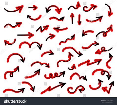 Set Different Arrows Collection Vector Illustration Stock Vector Royalty Free 1978789067