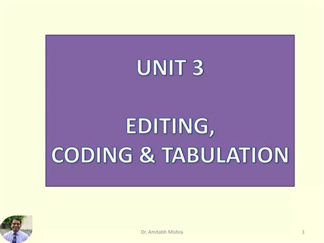 Editing Coding And Tabulation Pdf