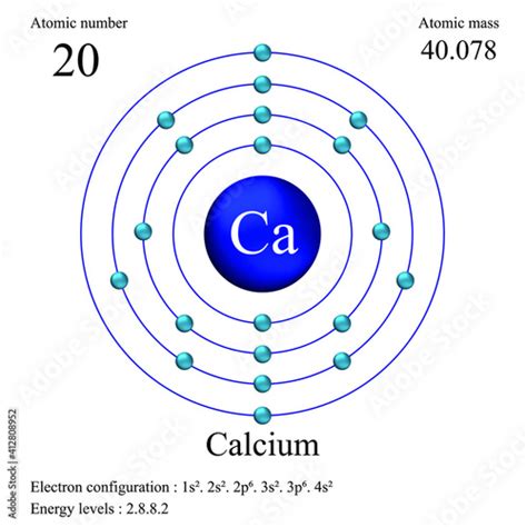 Calcium Atom Model 3d