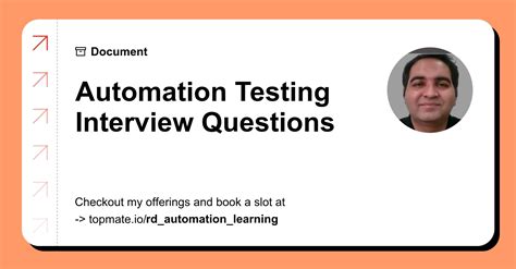Automation Testing Interview Questions With Rd Automation Learning