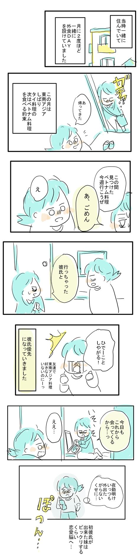 【彼氏優先の恋愛脳へ】妹の婚活マンガ⑫ かどをなくしてまるく生きる
