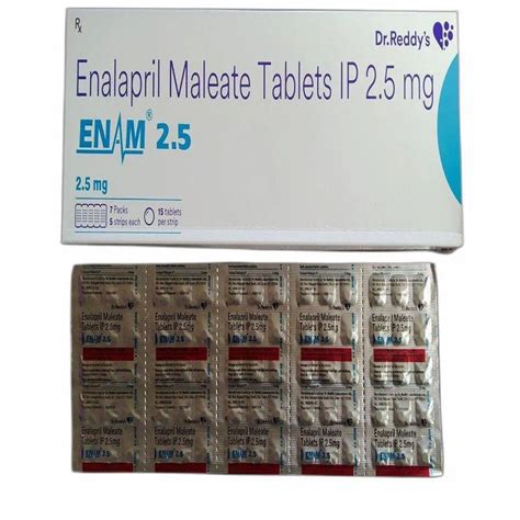 Dr Reddys Enam 2 5 Enalapril Maleate Tablets Ip 2 5mg Packaging Type Box At ₹ 550 Box In