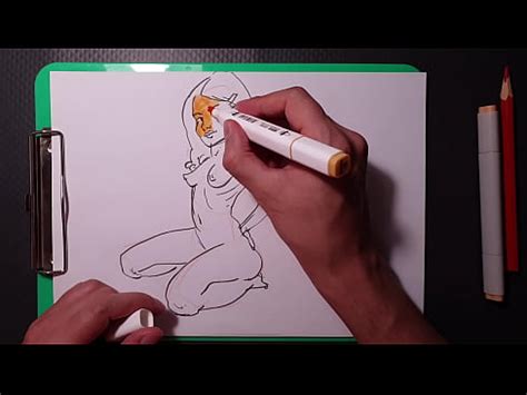 Quick Marker Sketch Of A Naked Sexy Girl Blonde Xvideos