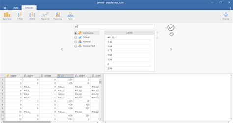Jamovi How To Get Started Rens Van De Schoot