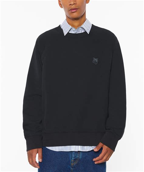 Maison KitsunÉ 午夜黑變化狐狸頭logo寬鬆衛衣男 中性 L 誠品線上