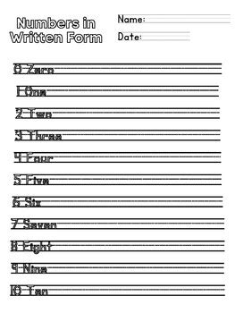 Write Your Numbers By Jennie M TPT