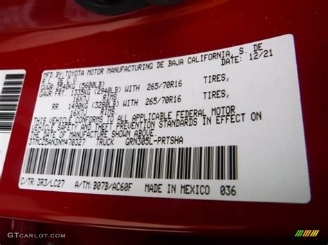 2022 Tacoma Color Code 3r3 For Barcelona Red Metallic Photo 143833004 2022 Tacoma Color Code 3r3 For Barcelona Red Metallic Photo 143833004