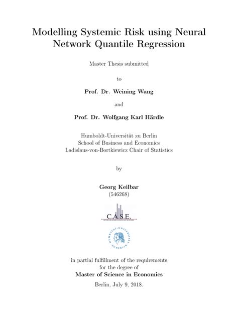 Pdf Modelling Systemic Risk Using Neural Network Quantile Regression