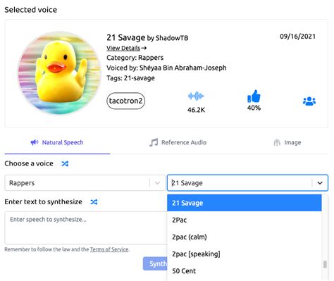 using uberduck ai voice generator to make music
