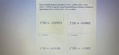 solved given a smooth functionſ such that 0 1 2 2204