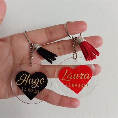 Pack Llavero Parejas Corazón En 2025 Llaveros En Acrilico Llaveros
