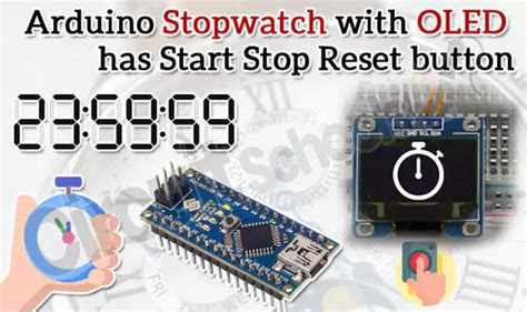 Arduino Stopwatch With OLED Has Start Stop Rese